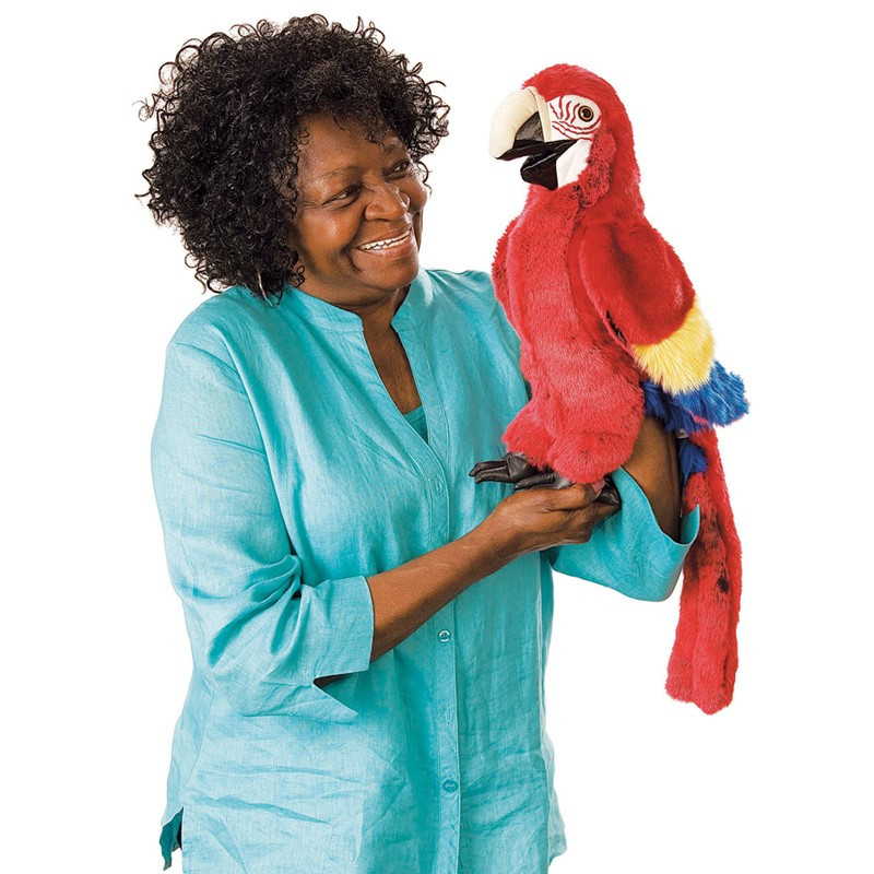 Folkmanis Scarlet Macaw Puppet - MiniZoo