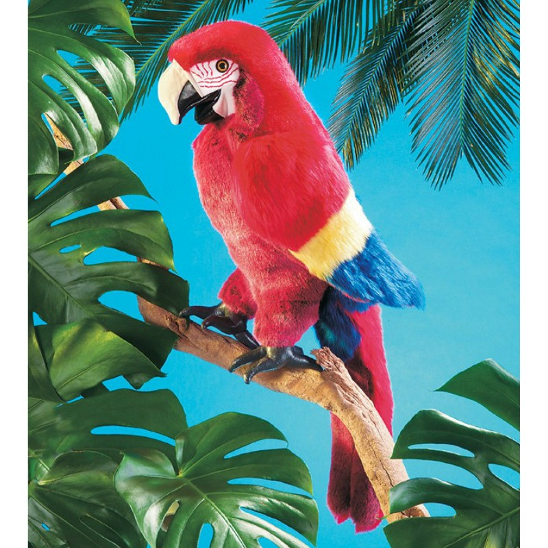 Folkmanis Scarlet Macaw Puppet - MiniZoo