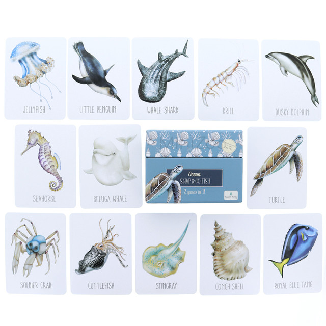 Ocean Snap and Go Fish | MiniZoo Animal Card Game