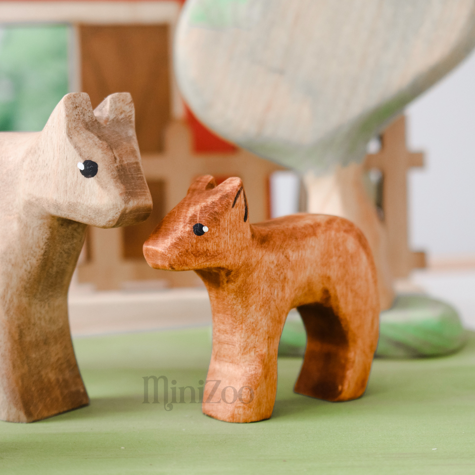 NOM Handcrafted Calf | MiniZoo Wooden Toys