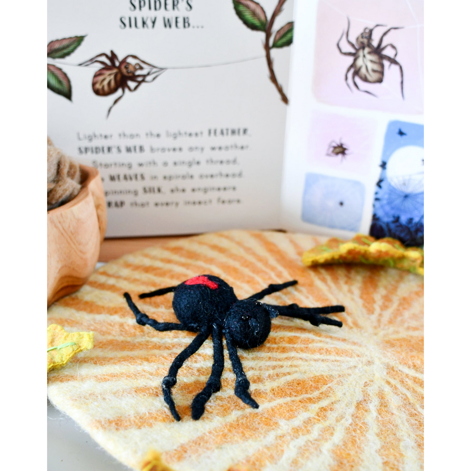 Tara Treasures Felt Lifecycle of Redback Spider | MiniZoo Felt Animals