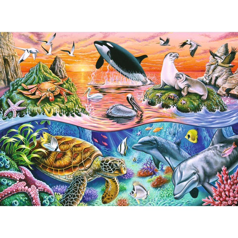 Ravensburger Beautiful Ocean Puzzle | MiniZoo Ocean Animal Puzzles