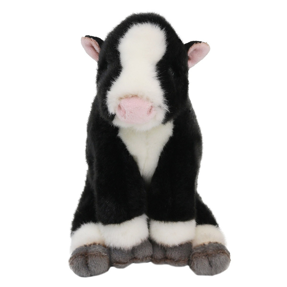 Living Nature Friesian Calf Sitting | Farm Animal Plush Toys