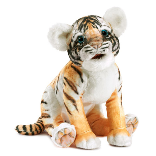 Folkmanis Tiger Baby Puppet | MiniZoo Animal Puppets