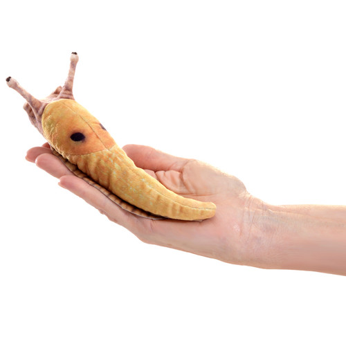 Folkmanis Mini Banana Snail Puppet | MiniZoo Finger Puppets