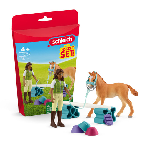 Schleich Horse Training Playset with Foal | Schleich Pocket Sets