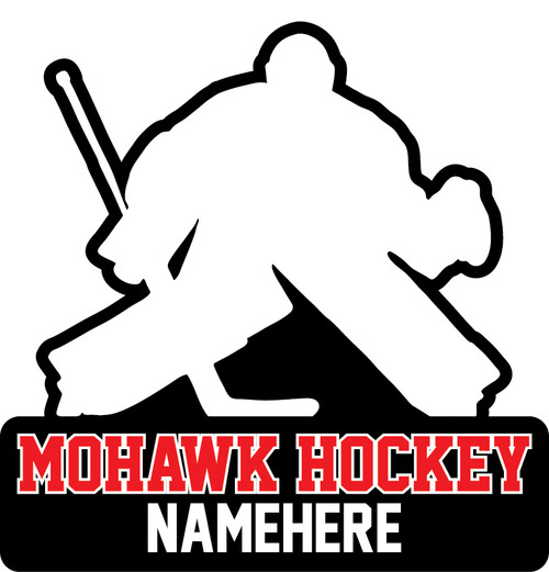 Mohawk Hockey Goalie Decal