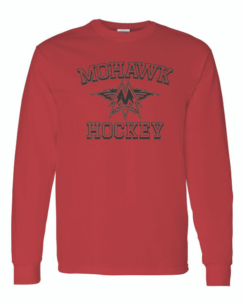 Mohawk Hockey Red Long Sleeve Shirt
