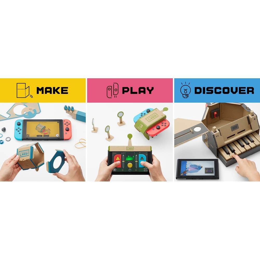 Nintendo Labo Variety Kit, Customization Set, and Nintendo Switch ...