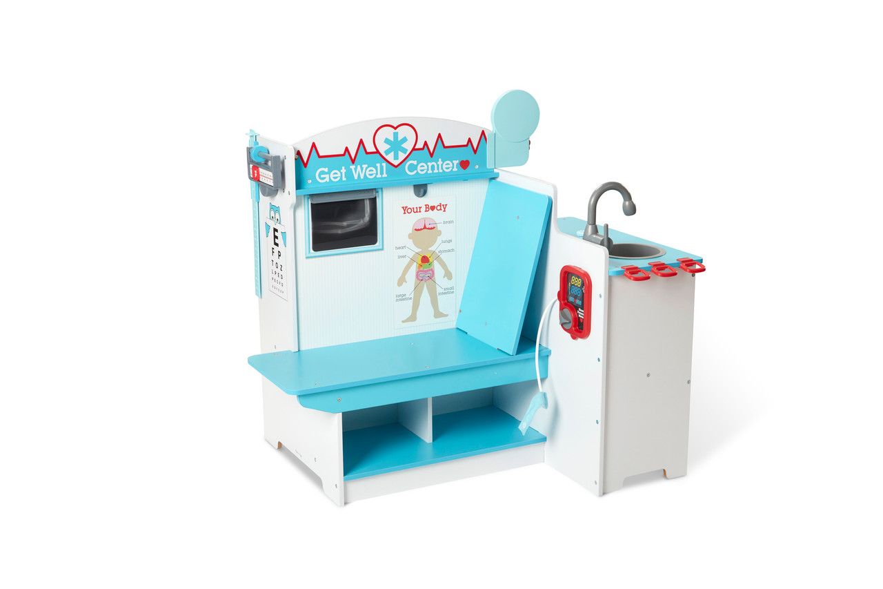 Melissa & Doug Wooden Get Well Doctor Activity Center (Playspace with ...