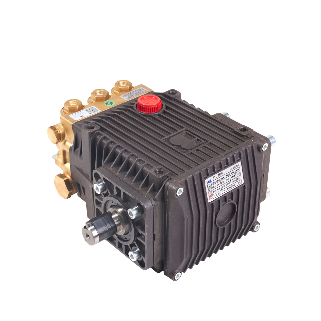 Bertolini TTL 2120: 3045 psi @ 25 L/min, 24 mm Shaft Pressure Washer Pump