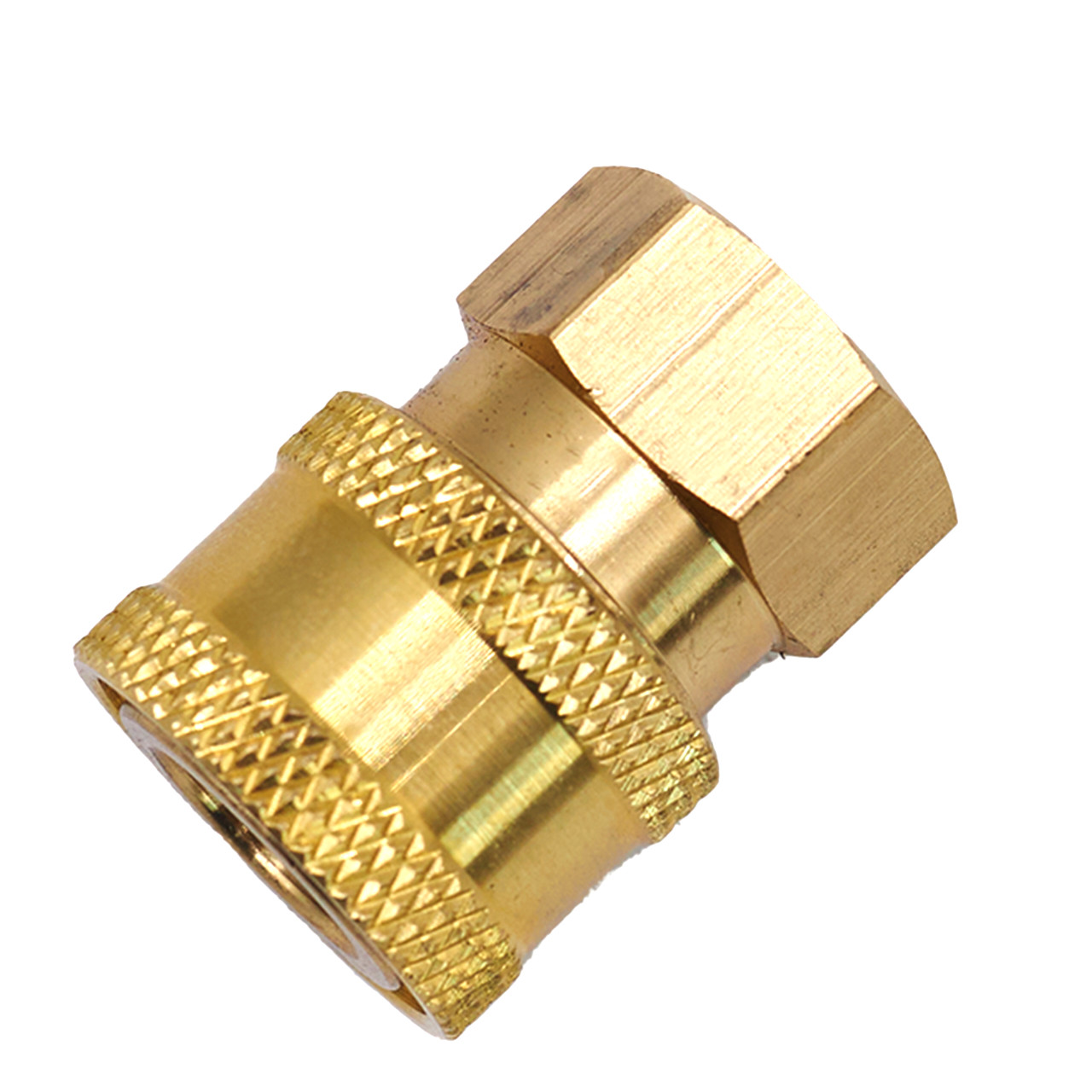 1/4-in Female NPT to 1/4-in Quick-Connect Socket Brass Adapter