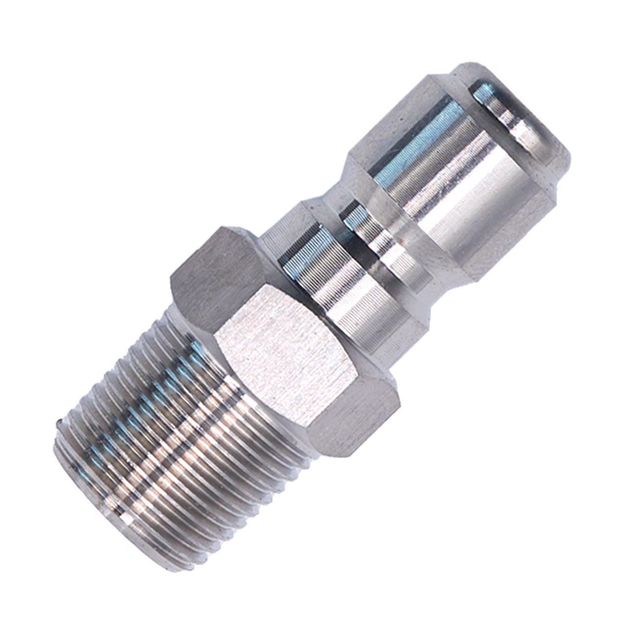 3/8-in Male NPT to 3/8-in Quick-Connect Plug Steel Adapter