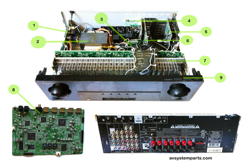 Denon AVR-1912 parts:7020-07049-020-0s,7028-07052-201-1,7020-06941-000 ...