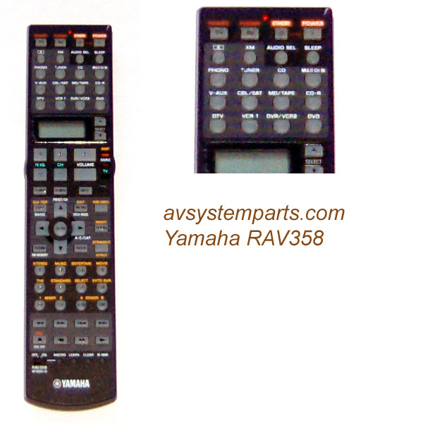YAMAHA RXV2600,VD1601 REMOTE CONTROL RAV358 WF36560US