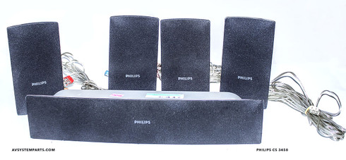 Philips HTS3450/37,HTS3555/37, Speakers CS3450E,CS3555, 4 ohm w/plug