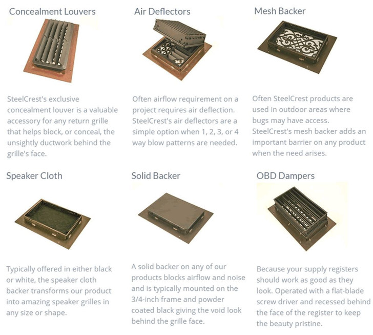 Bronze Series Steel Designs Square Registers & Returns