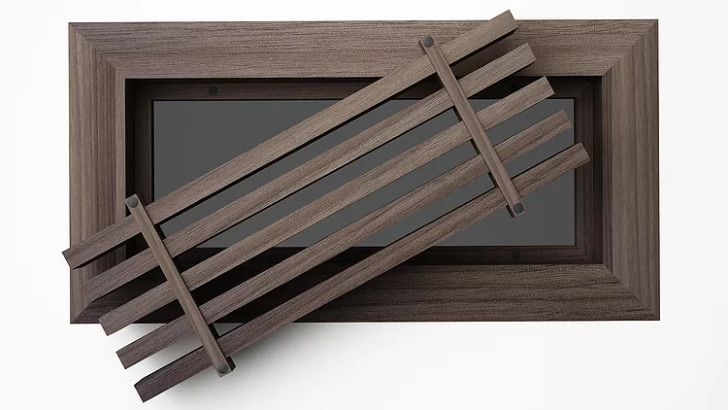Beveled Bar Surface Mount Wood Grilles - Ceiling & Wall