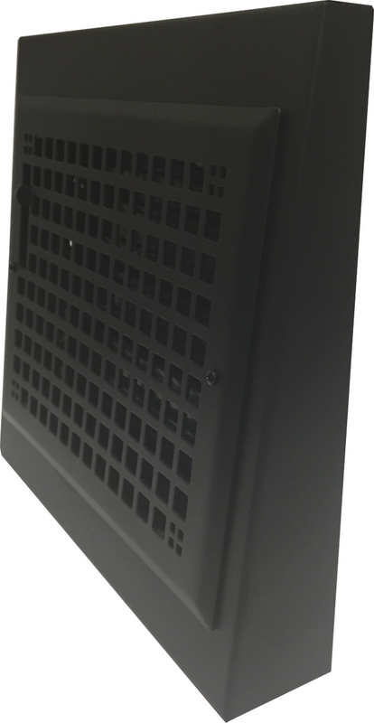 Decorative Steel Black Gravity Baseboard Registers 10" x 8" (13" x 12 ...