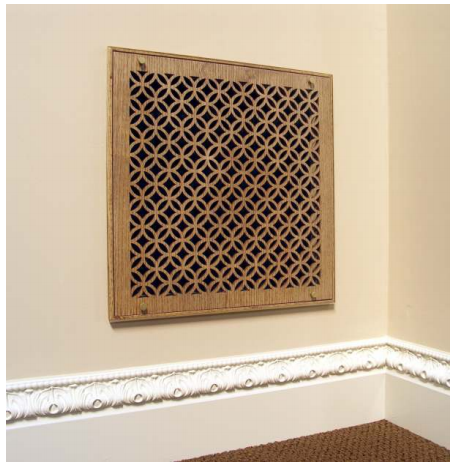Laser Cut Wood Return Air Filter Grille - Vent Covers Unlimited