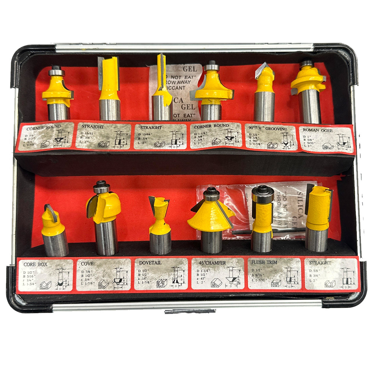 Puma Industrial DY012B Router Bit Set 12pcs