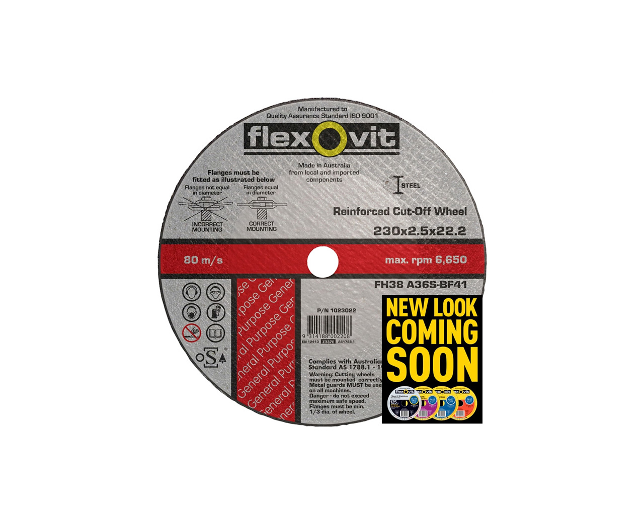 Flexovit 1023022 Metal Cut Off Wheel 230 x 22.2 x 2.5mm