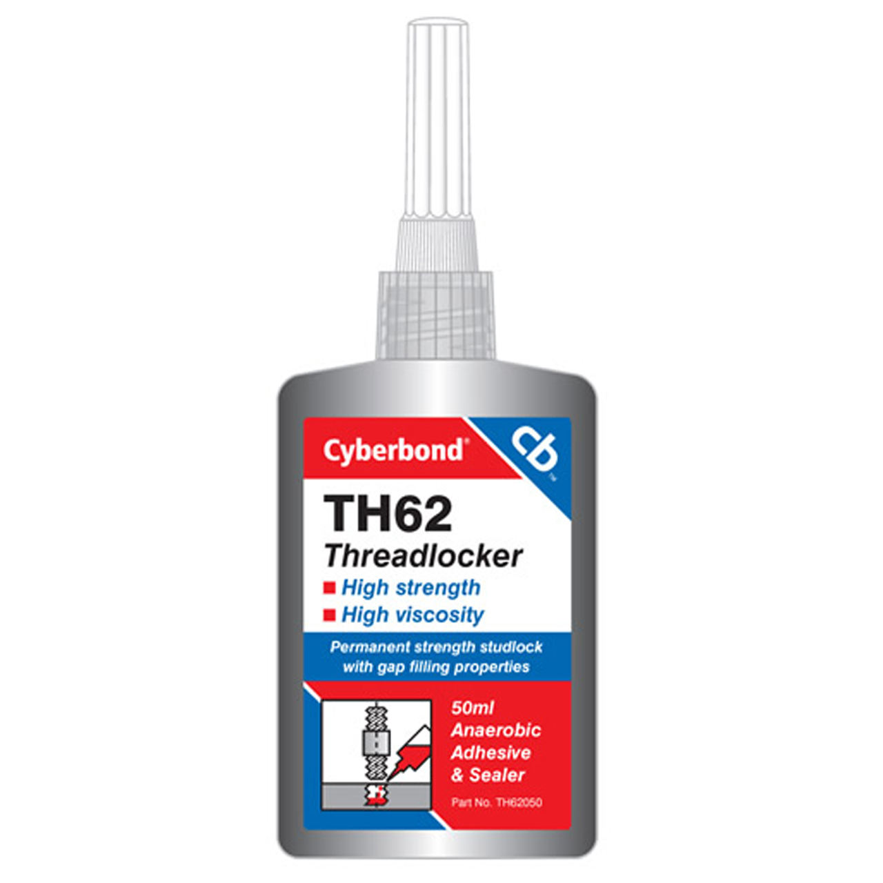 Cyberbond TH62 Thread Locker High Strength 50ml - Audel Tools Dandenong