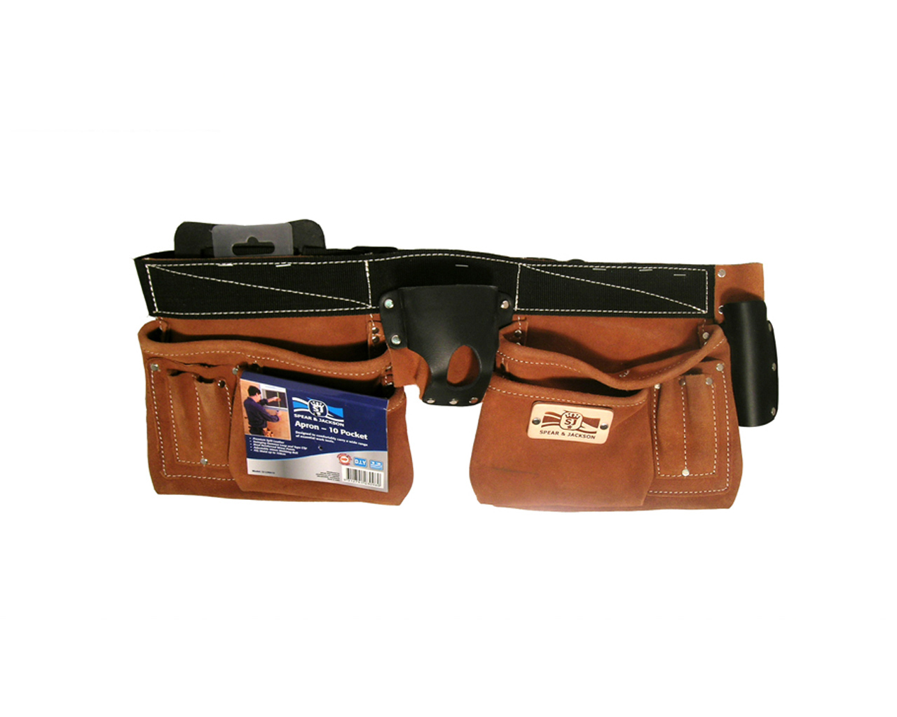 Spear & Jackson SJ-LDBA10 Leather Builders Apron 10 Pocket