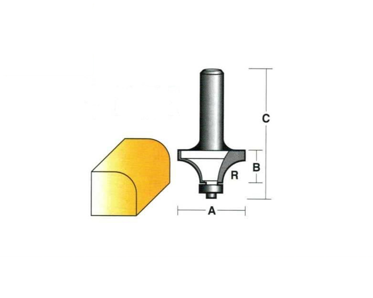 Carbitool T512B Round Over 1/4" Shank 31.8mm