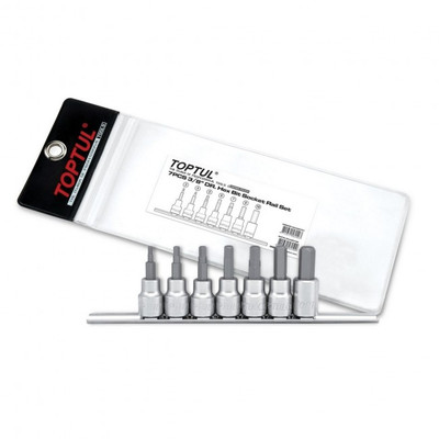 Toptul GBAG0702 Hex Bit Socket Rail Set 3/8" 7pcs