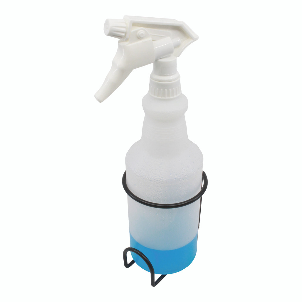Single 32 Oz. Spray Bottle Rack- Mounts To Wall - Heavy Duty Wire ...