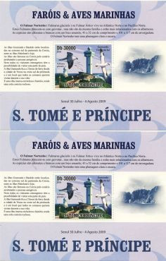 St Thomas - Lighthouses & Birds 2 S/S Mint Set ST9508d