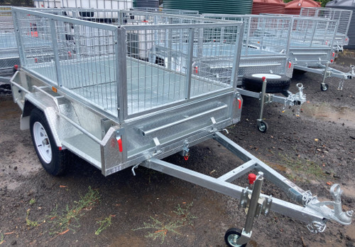 GALVANISED TRAILER 6X4 600MM CAGE, MANUAL TILT, L/T WHEELS - Lyal Eales ...