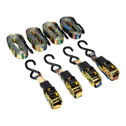 CAMO RATCHET TIE DOWN SET 4PCE 4M x 25MM RTDC254-4 - Lyal Eales Stores