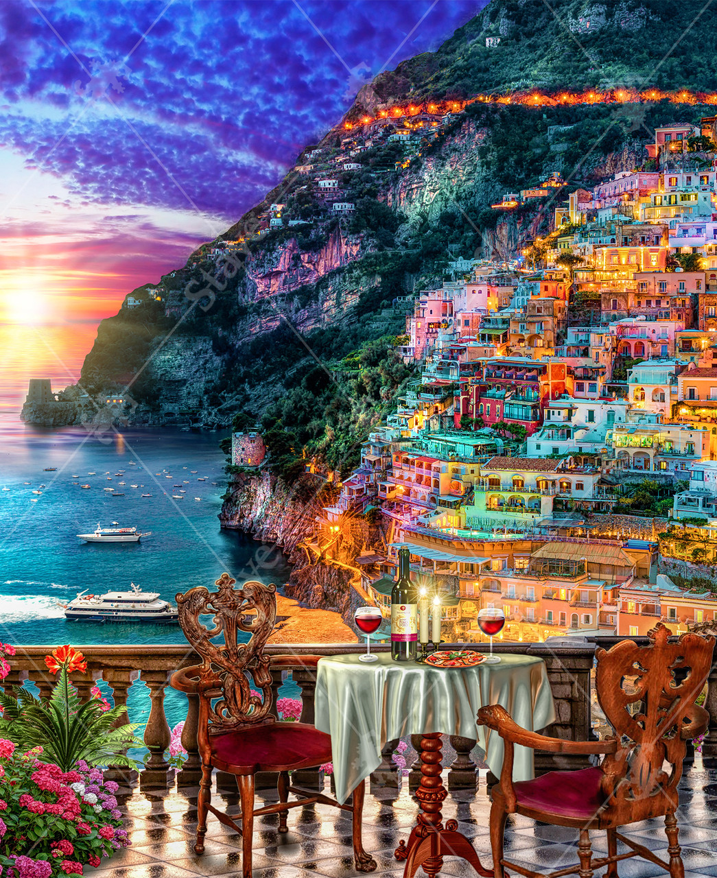 Positano Sunset Jigsaw Puzzle | Stave Puzzles