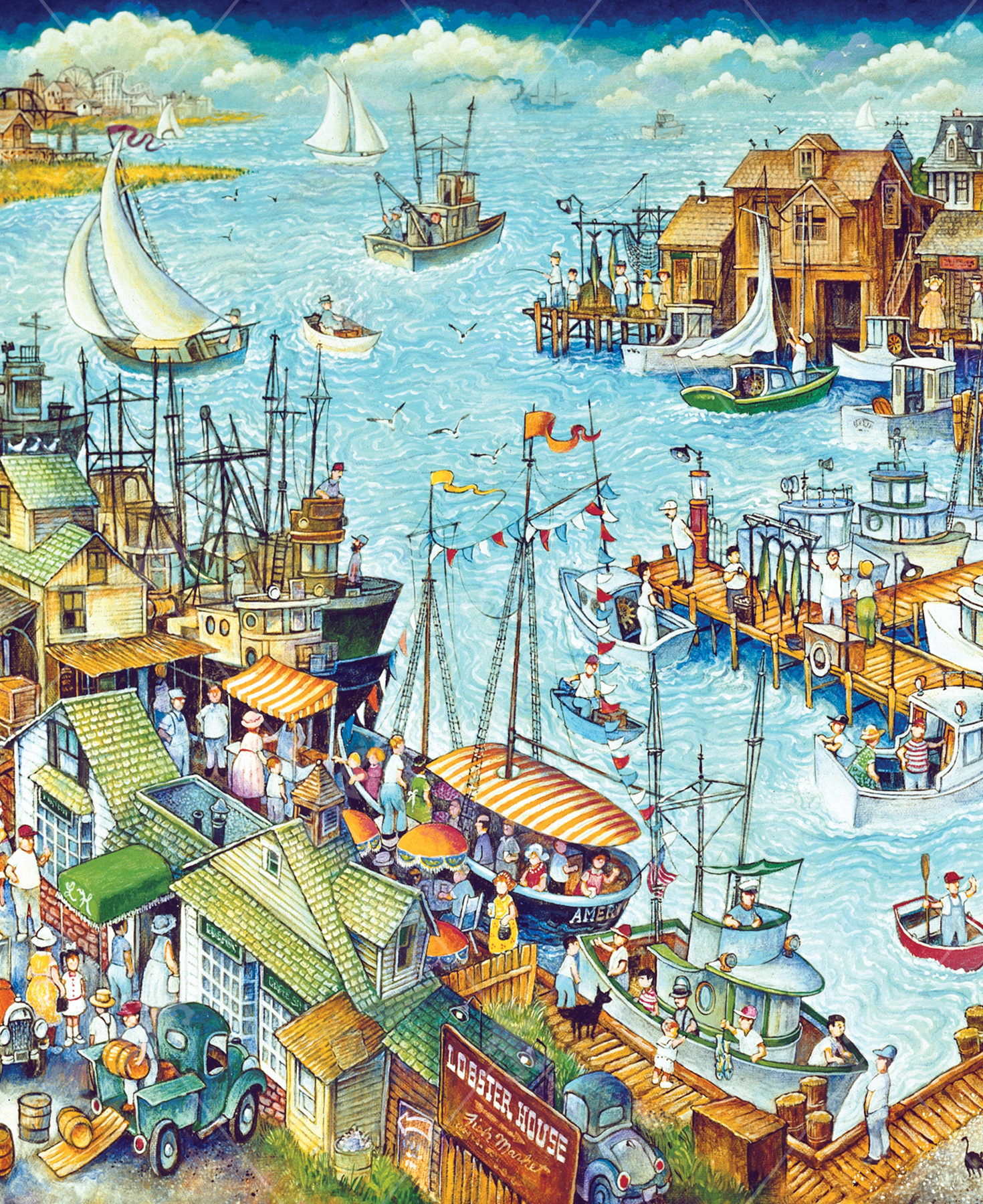 Marina Cape May, a traditional puzzle - Stave Puzzles