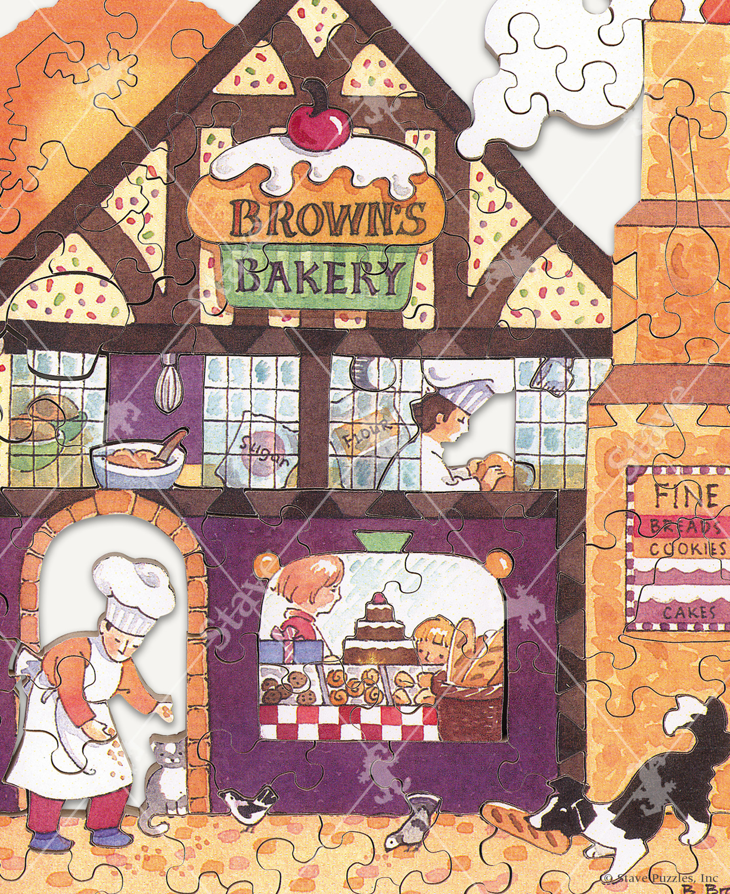 Bakery-Stave Village Jigsaw Puzzle | Stave Puzzles
