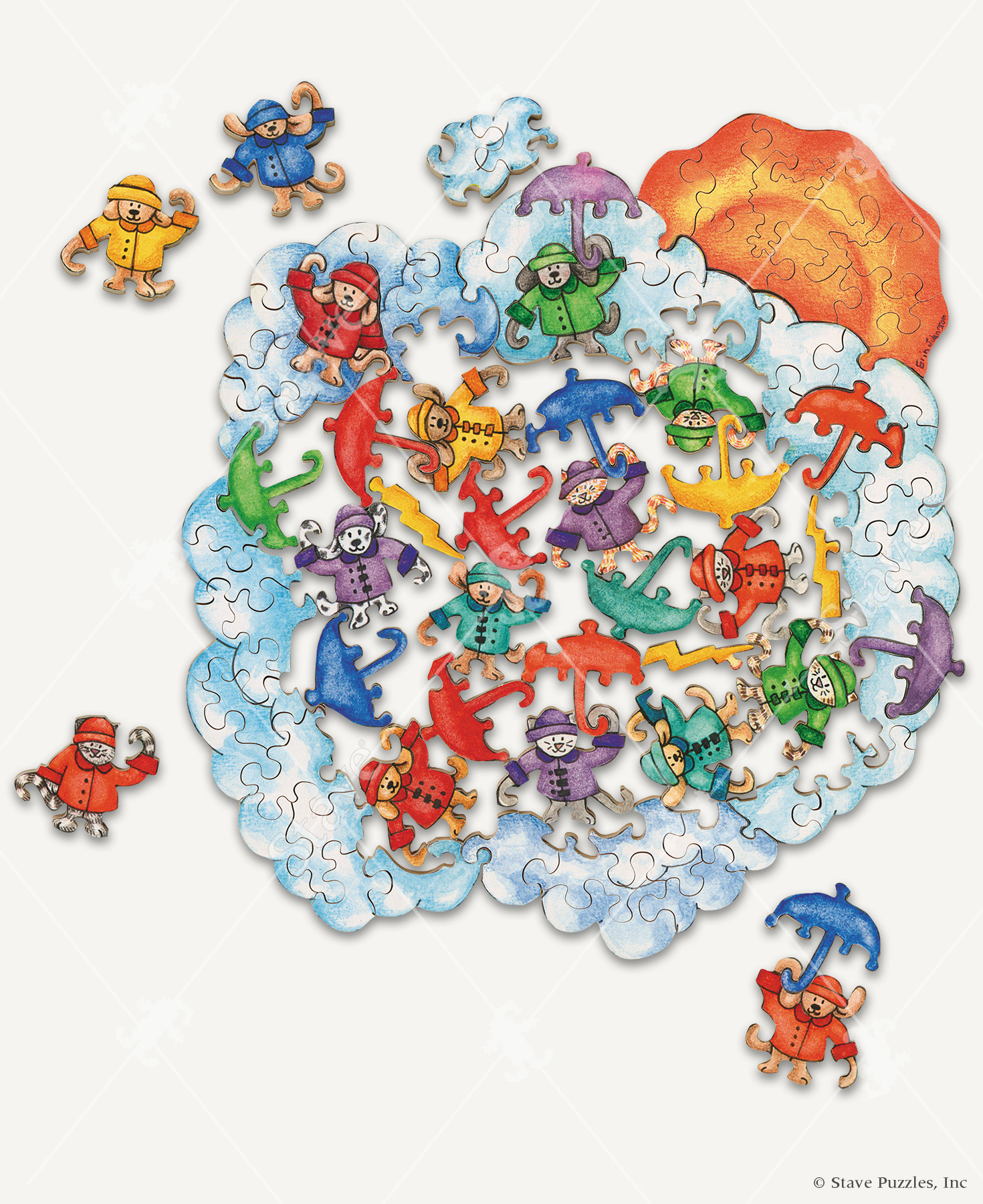 Raining Cats and Dogs Jigsaw Puzzle | Stave Puzzles