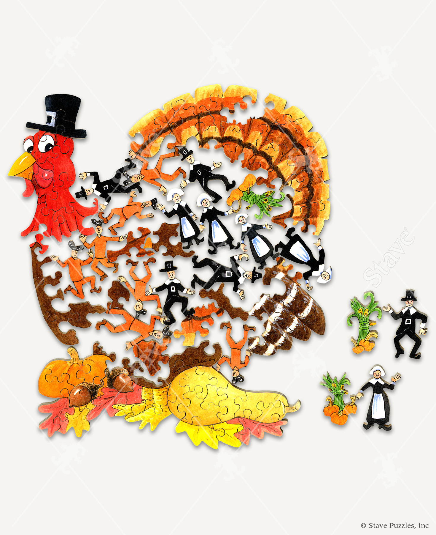 Gobbling Good Time Jigsaw Puzzle | Stave Puzzles