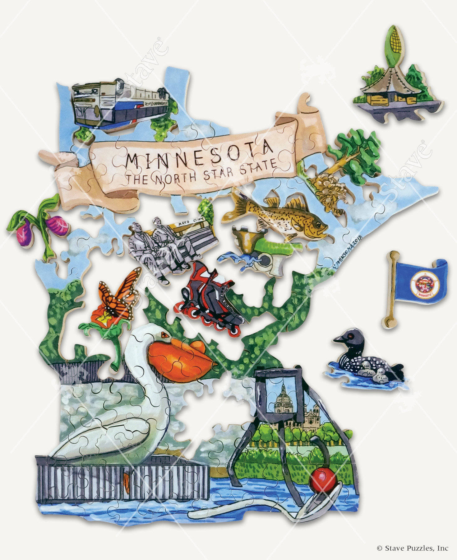 The North Star State Jigsaw Puzzle | Stave Puzzles