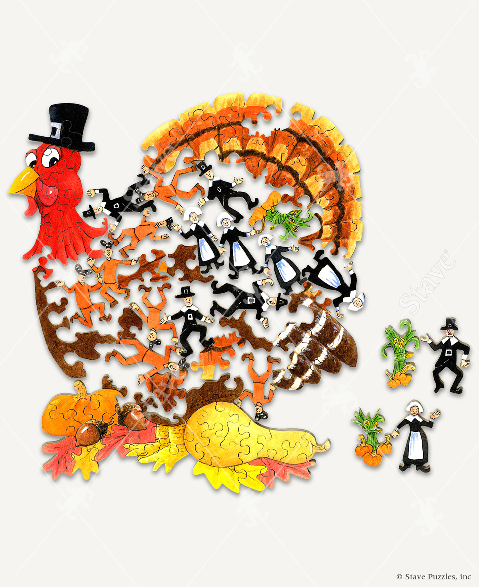 Gobbling Good Time Jigsaw Puzzle | Stave Puzzles