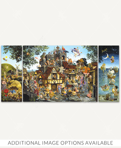 Rhymes & Reasons 3 panels, a traditional puzzle - Stave Puzzles