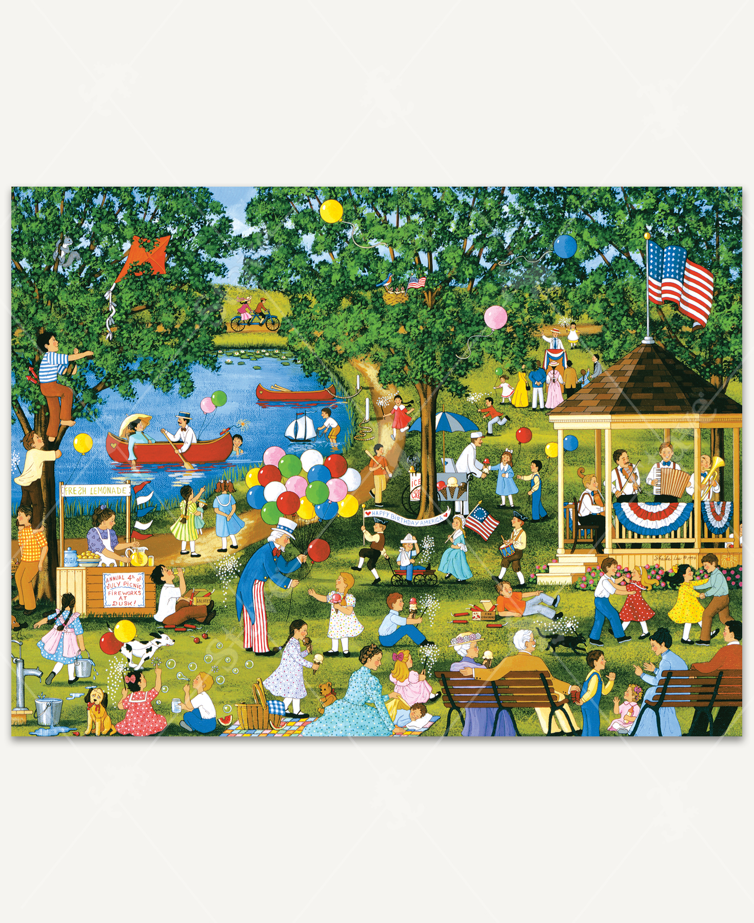 Fourth Of July, a traditional puzzle - Stave Puzzles