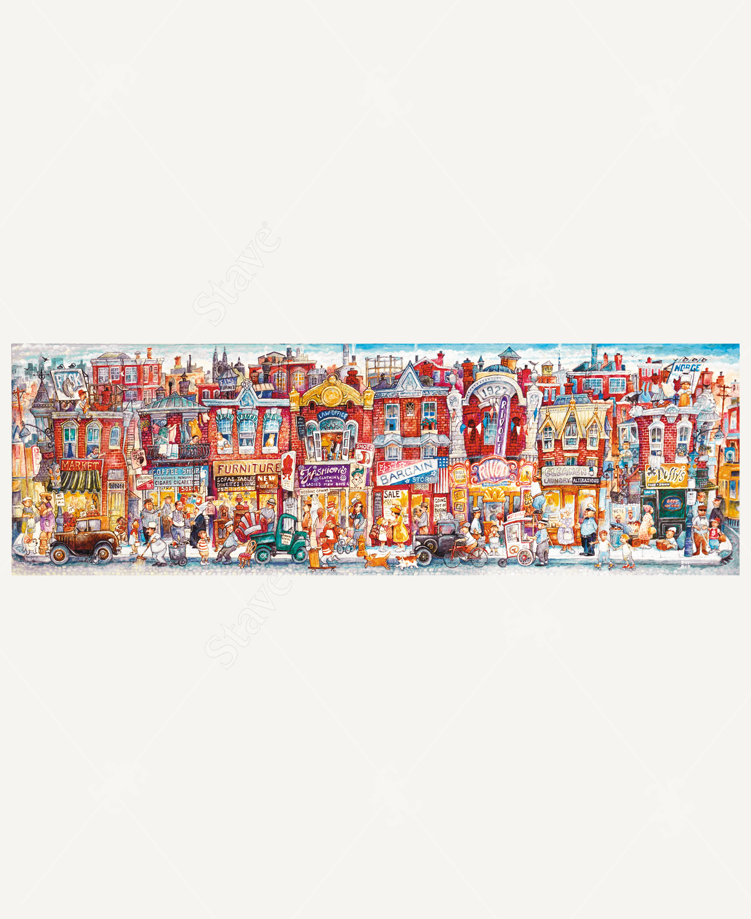 Streetside Frenzy, a traditional puzzle - Stave Puzzles