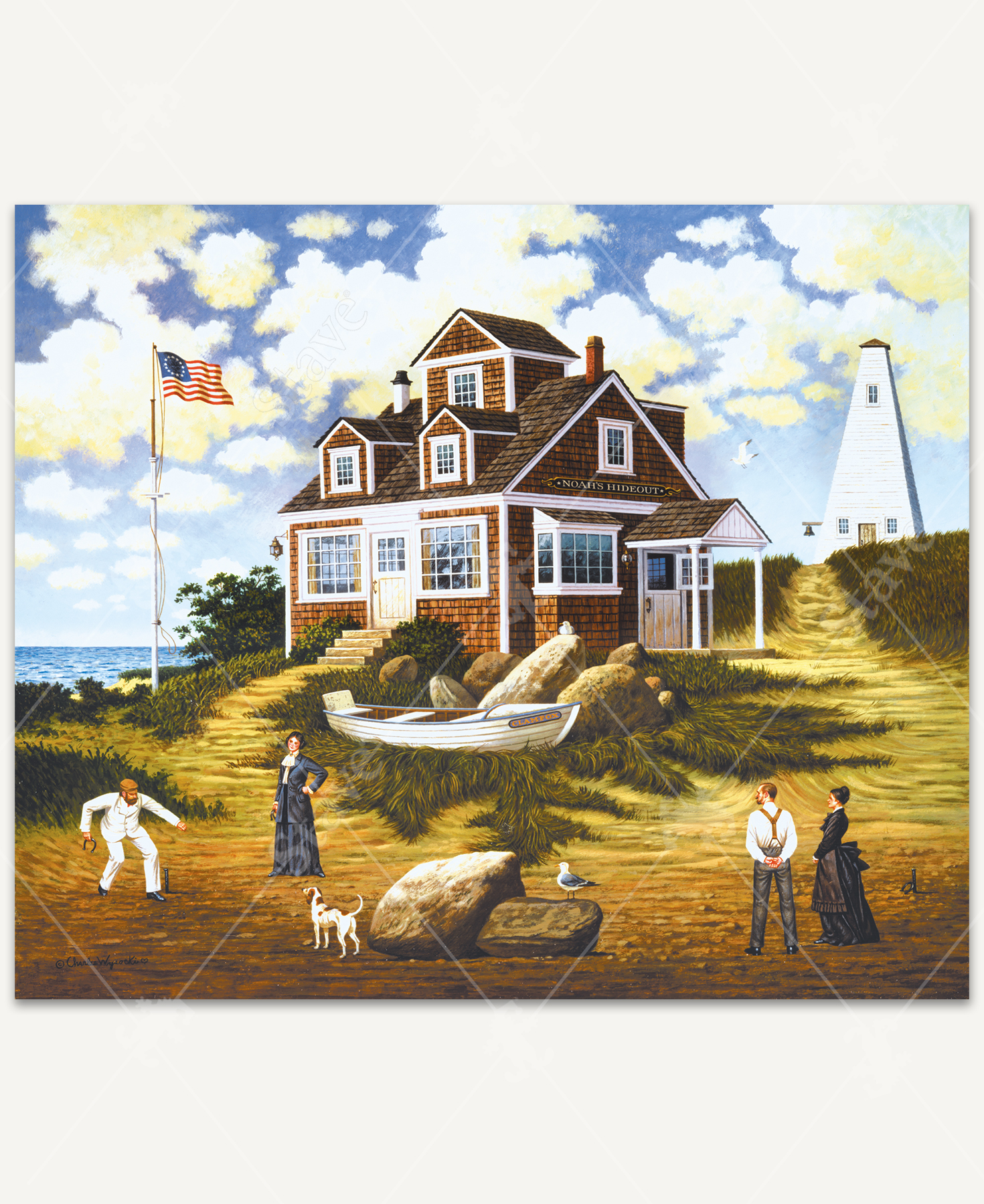 Delightful Day on Sparkhawk Island, a traditional puzzle - Stave Puzzles