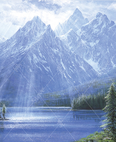 Splendor Of The Tetons, a traditional puzzle - Stave Puzzles