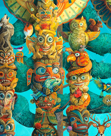 Totem Tales, a traditional puzzle - Stave Puzzles