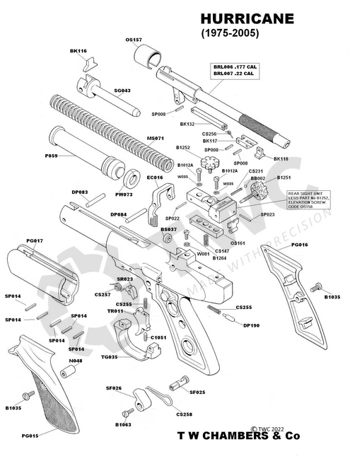 Airgun Spares - Beeman - T. W. Chambers & Co
