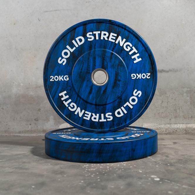 70kg Brushed Olympic Bumper Plate Package | SOLID STRENGTH EQUIPMENT