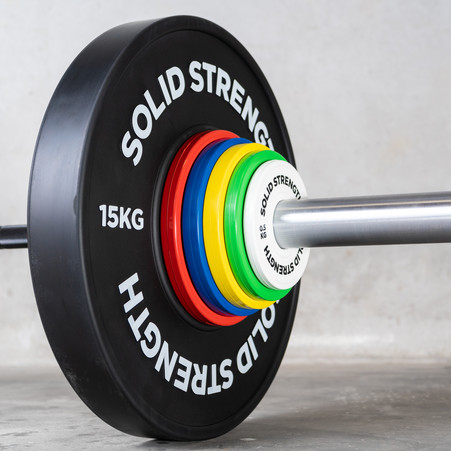 Solid Strength 15kg Colour Friction Grip Olympic Incremental Plate Set ...